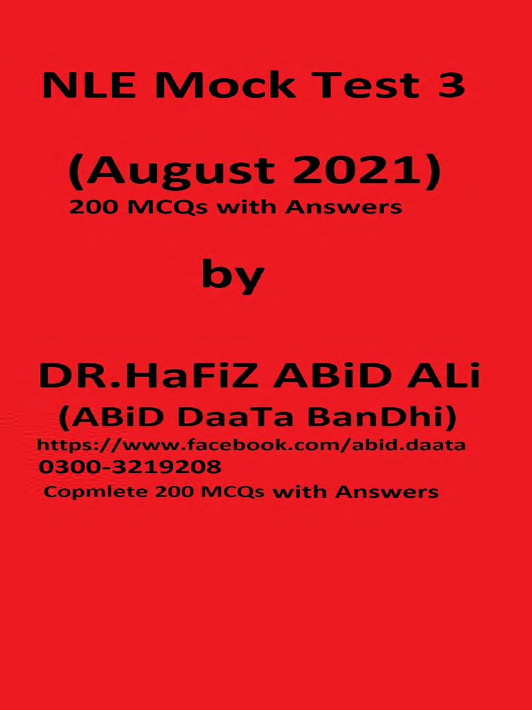 NLE 3 Mock Test With Answers-1 | PDF