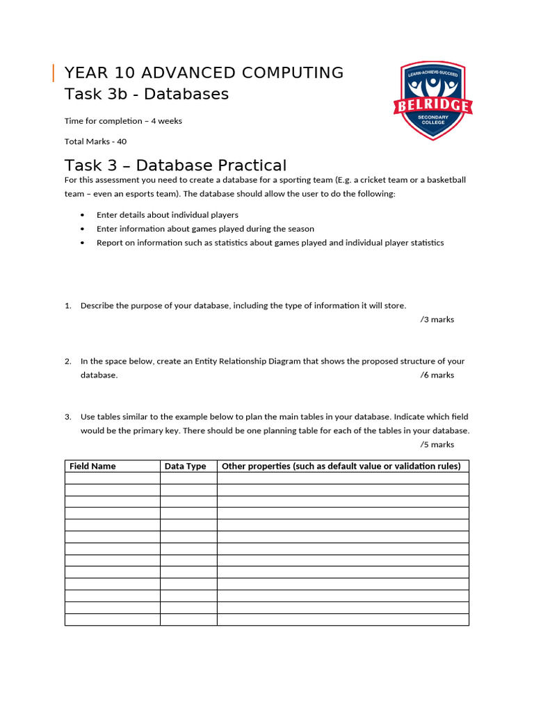 Task 3b Databases Pdf 1799