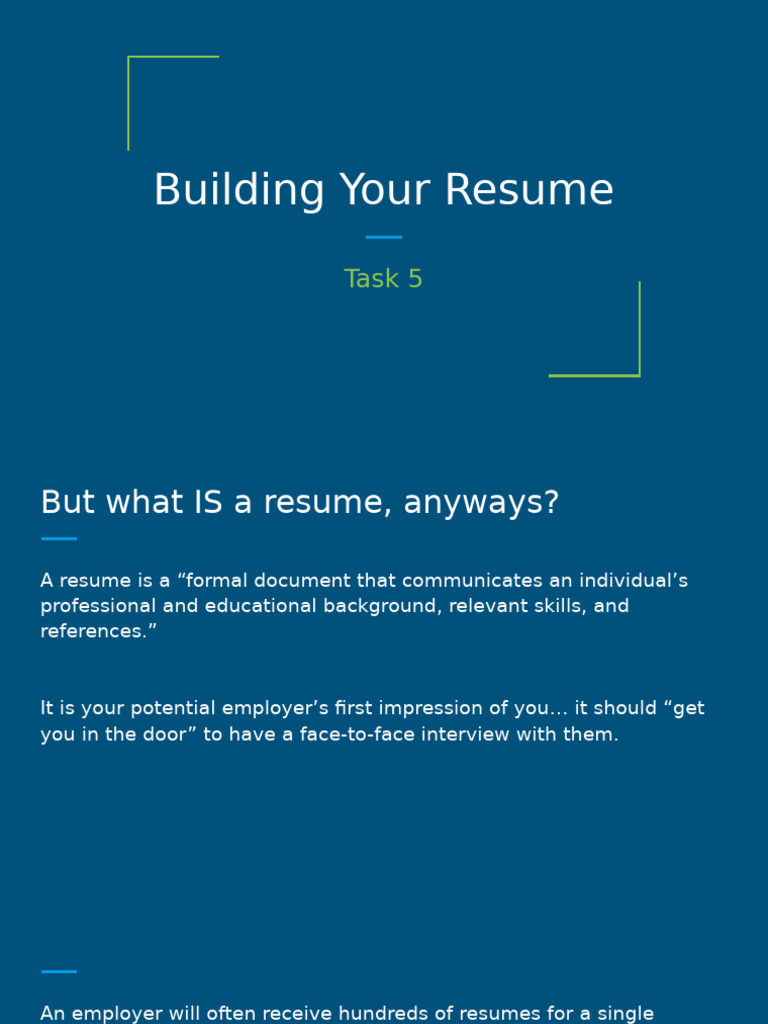 Task 5 - Resume | PDF