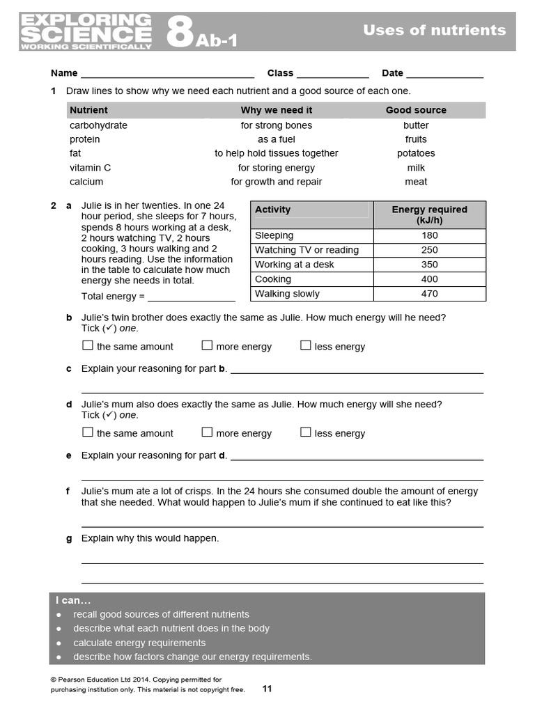 Kami Export - Worksheet On Uses of Energy | PDF