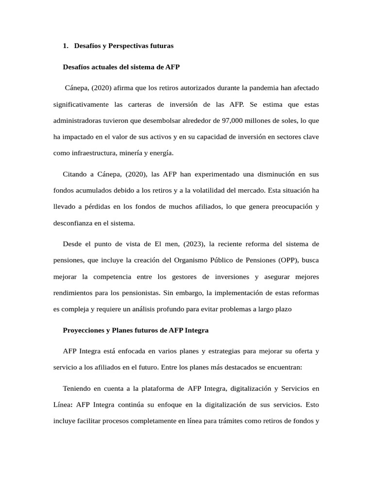 Desafíos y Perspectivas Futuras | PDF