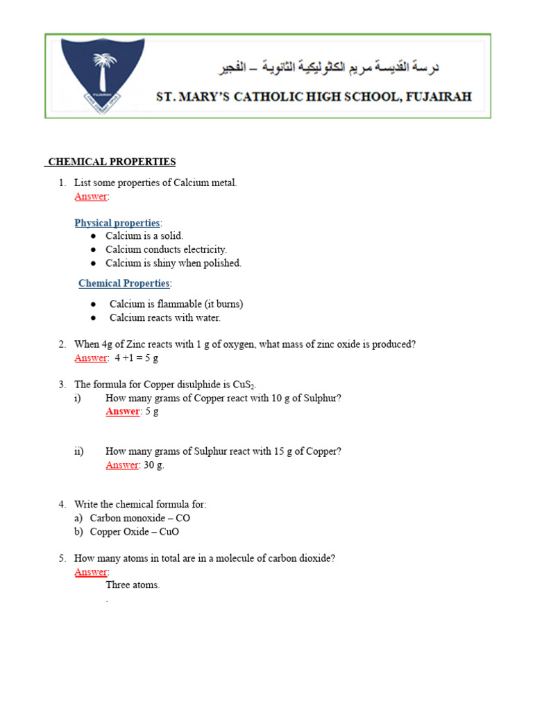 Kami Export - CHEMICAL PROPERTIES | PDF