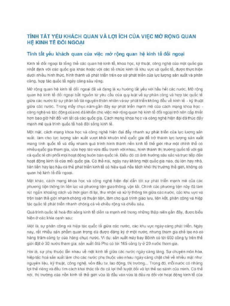 KTĐN Là Tất Yếu Khách Quan | PDF