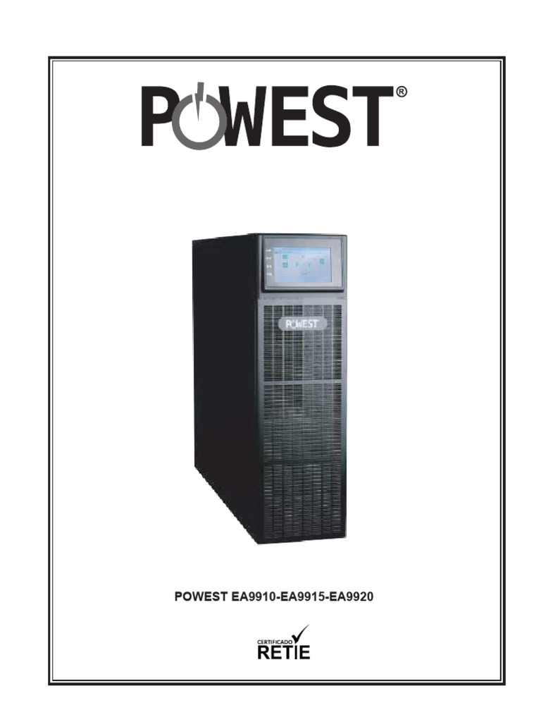 Manual de Usuario UPS Powest EA9900 | PDF