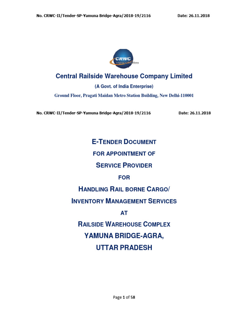 CRWC Agra HT - Final.18 19 - 281118 | PDF
