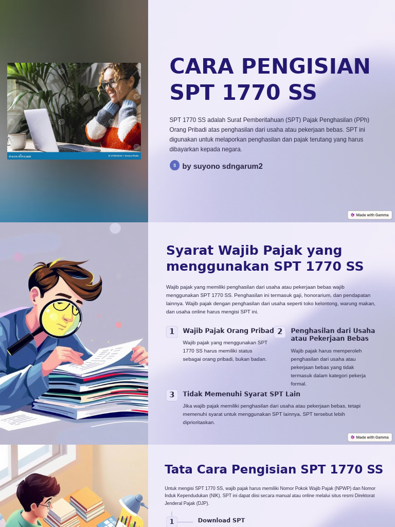 Cara Pengisian SPT 1770 Ss | PDF