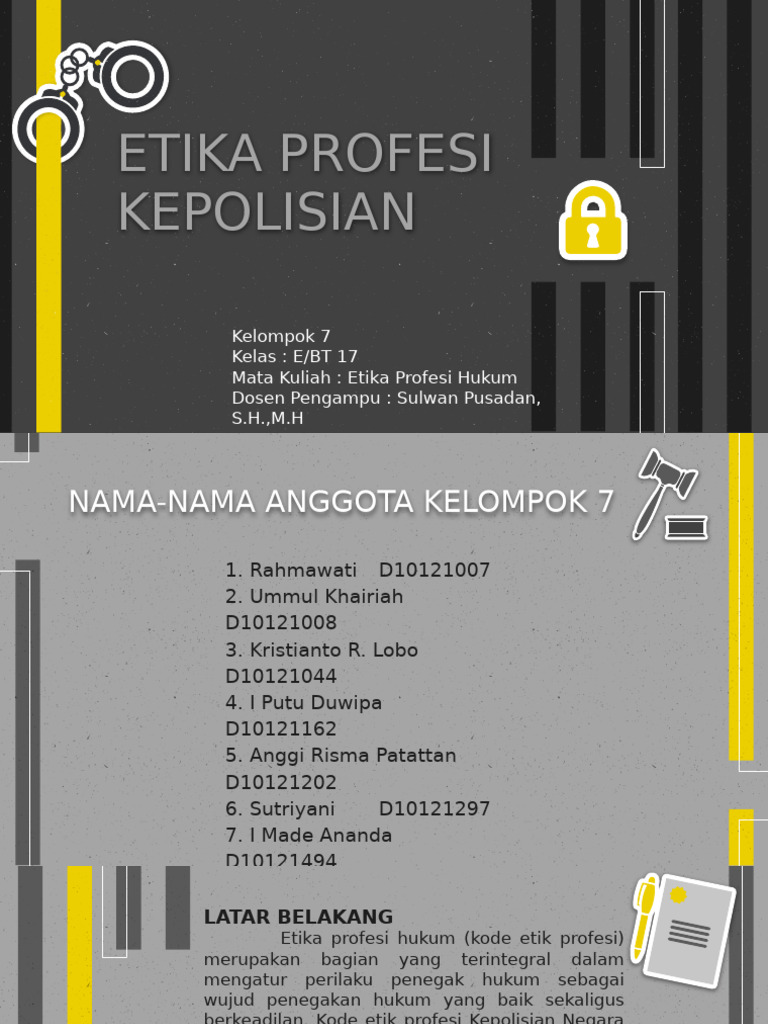 KLP 7 Kode Etik Polisi | PDF