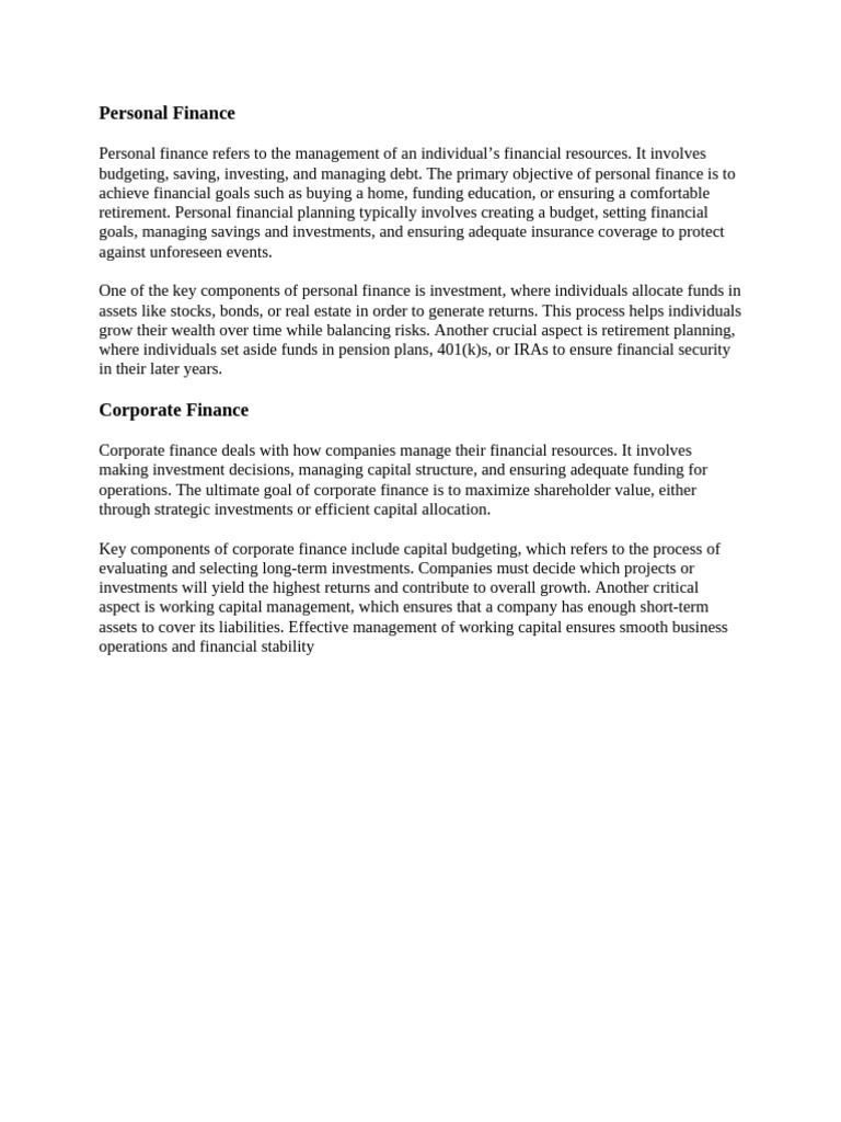 Personal Finance | PDF