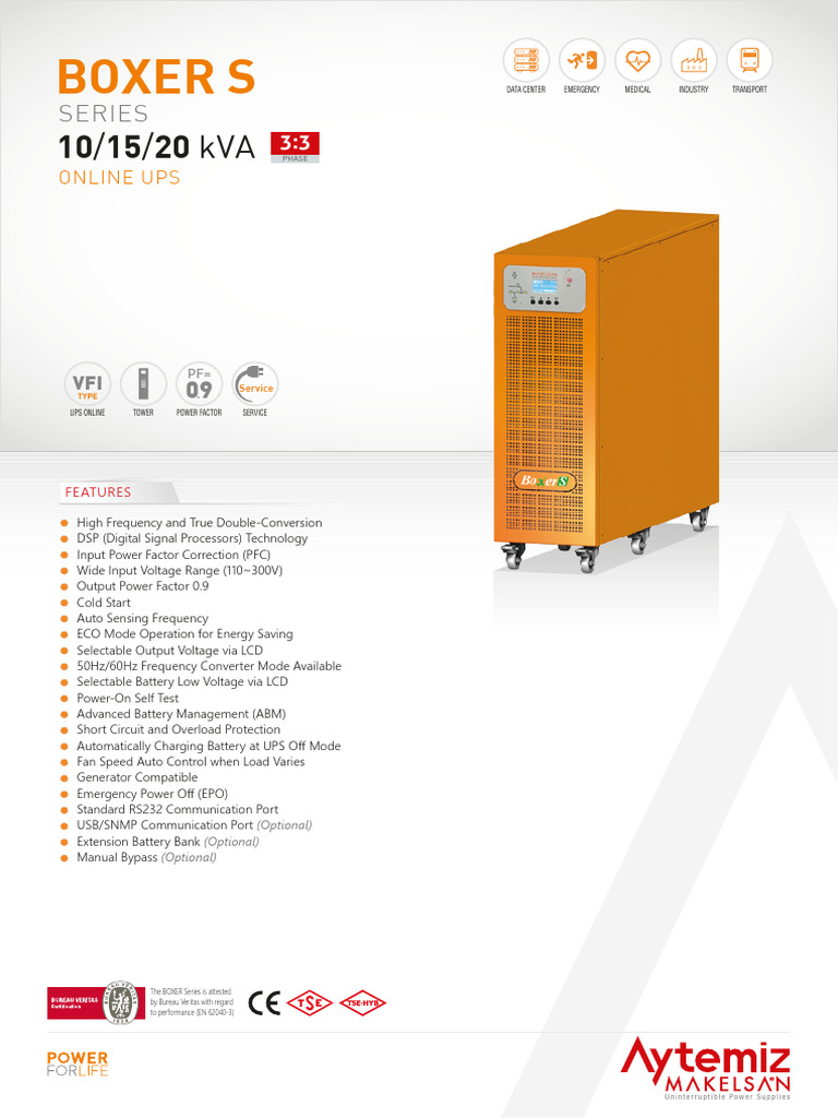 Aytemiz Makelsan Boxer S Series 10 15 20 Kva | PDF