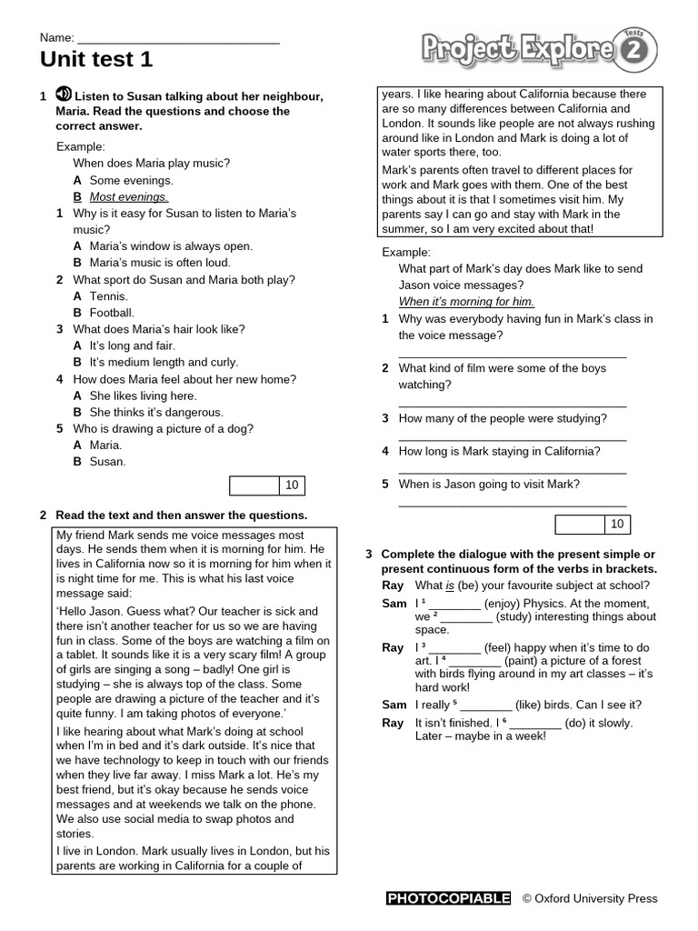 PrEx2 Unit 1 Test | PDF