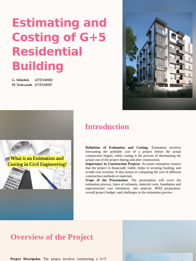 Estimating and Costing For G5 Residential Building | PDF