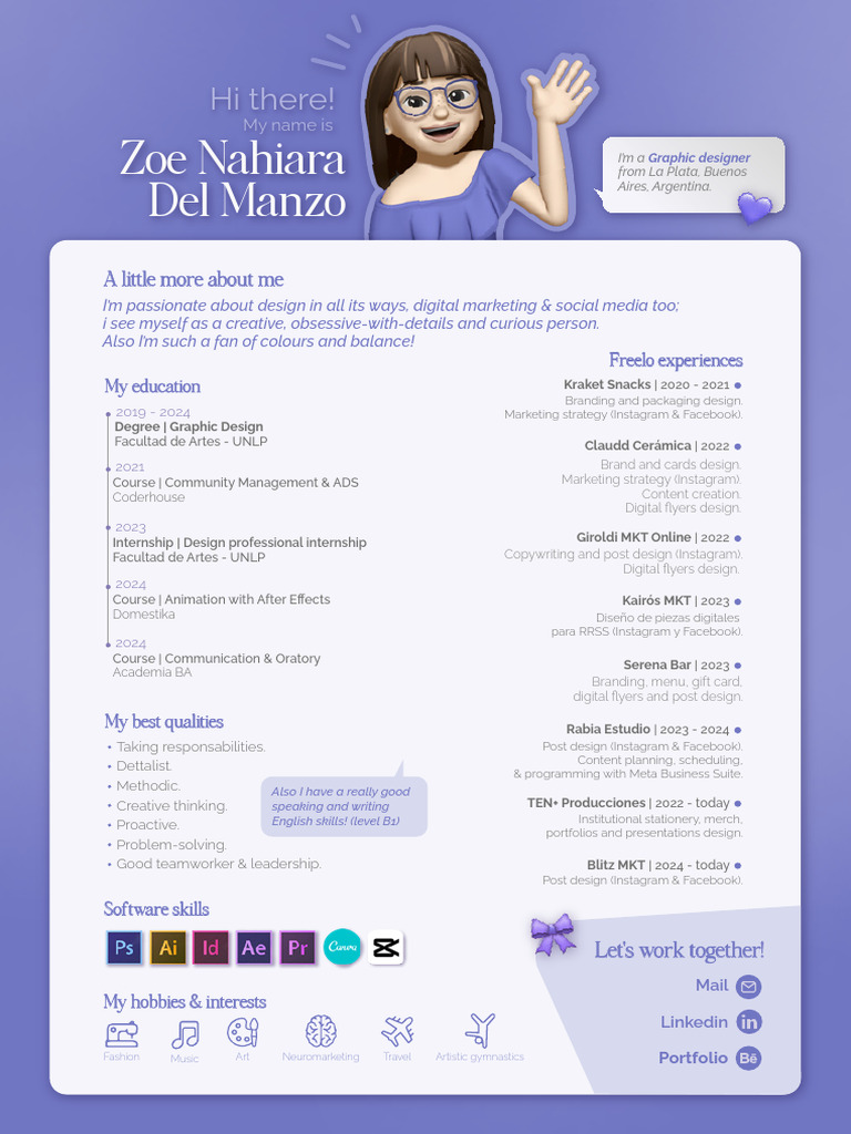 CV Zoe Del Manzo - EN | PDF