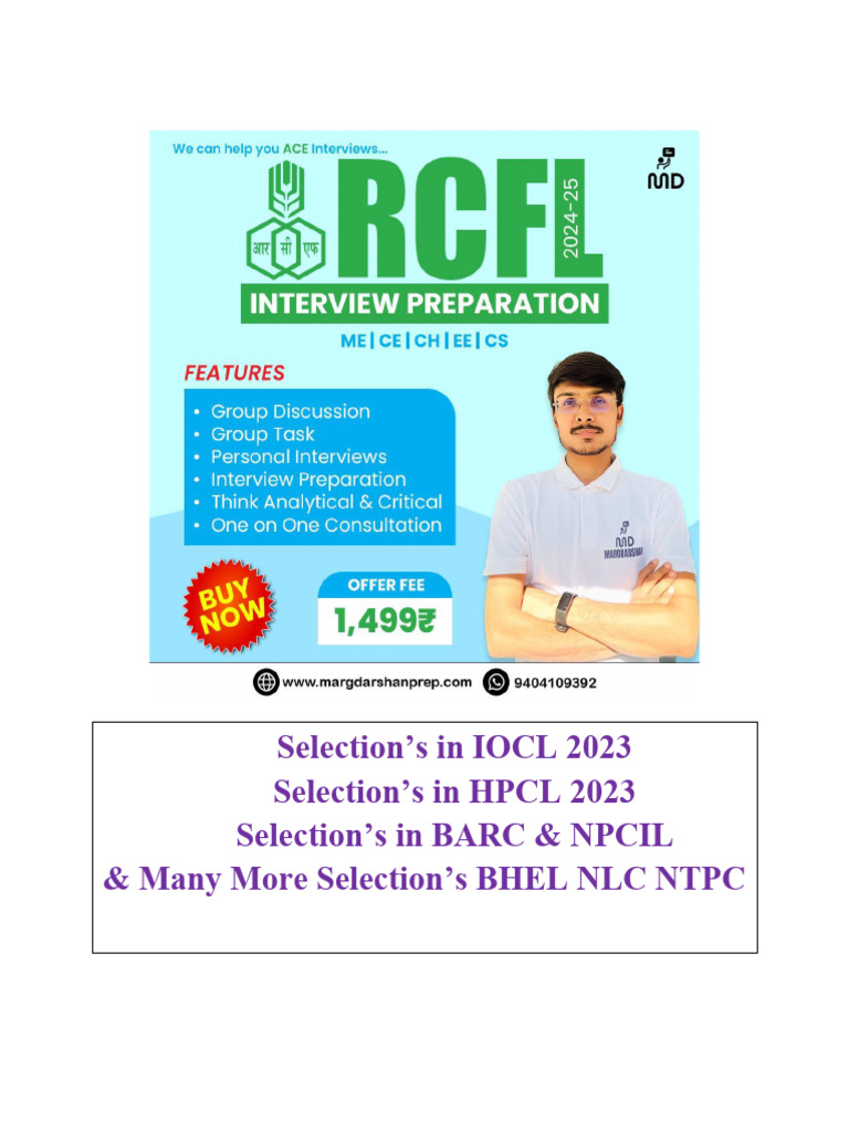 RCFL HR Interview Questions PDF | PDF