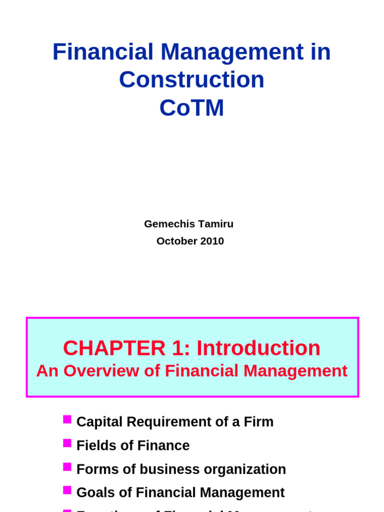 FM Chapter 1 Lect | PDF