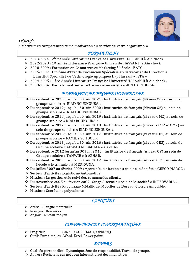 CV Nassima | PDF