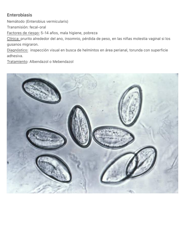 Enterobiasis | PDF