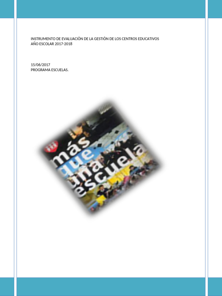 Instrumento de Evaluaciòn de La Gestiòn de Los Centros Educativos | PDF