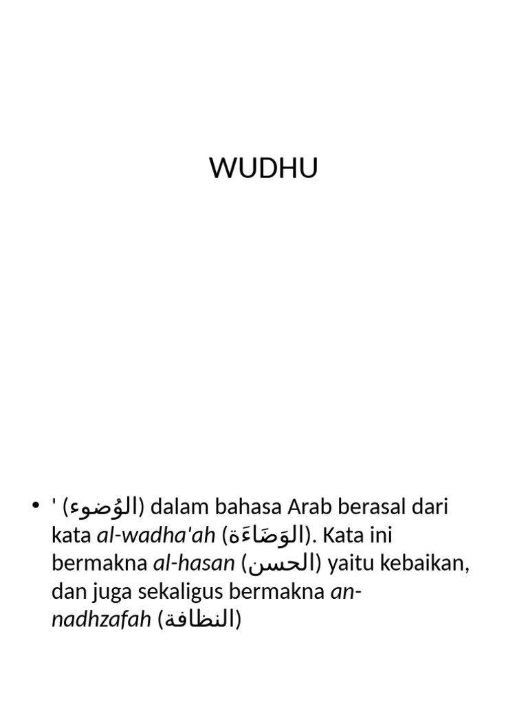 WUDHU | PDF