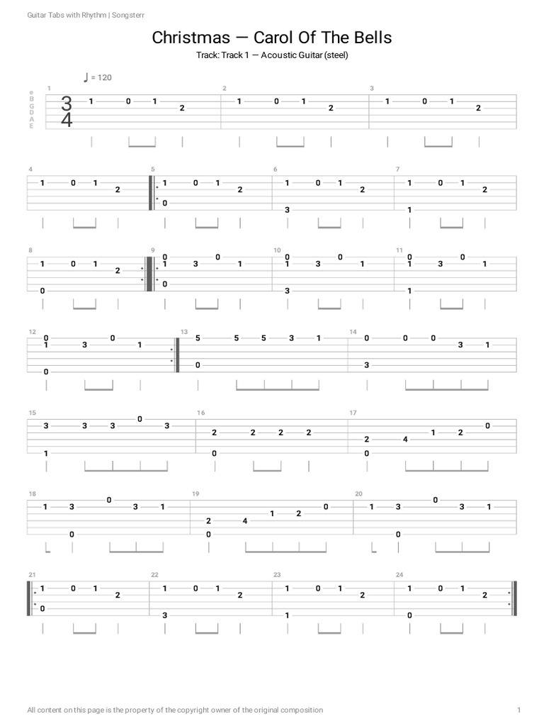 Christmas - Carol Of The Bells | PDF