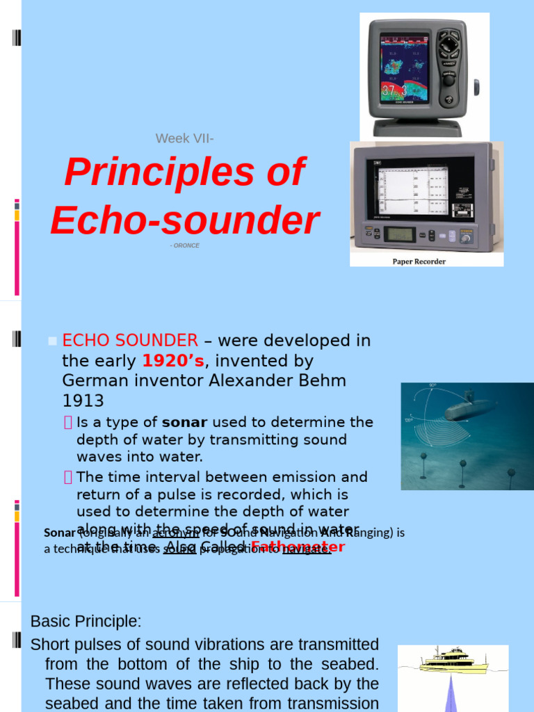 NAVI 111 - Week 7 Echo-Sounder(1) | PDF