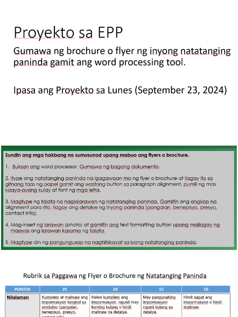 Proyekto Epp Ict 1 Pdf