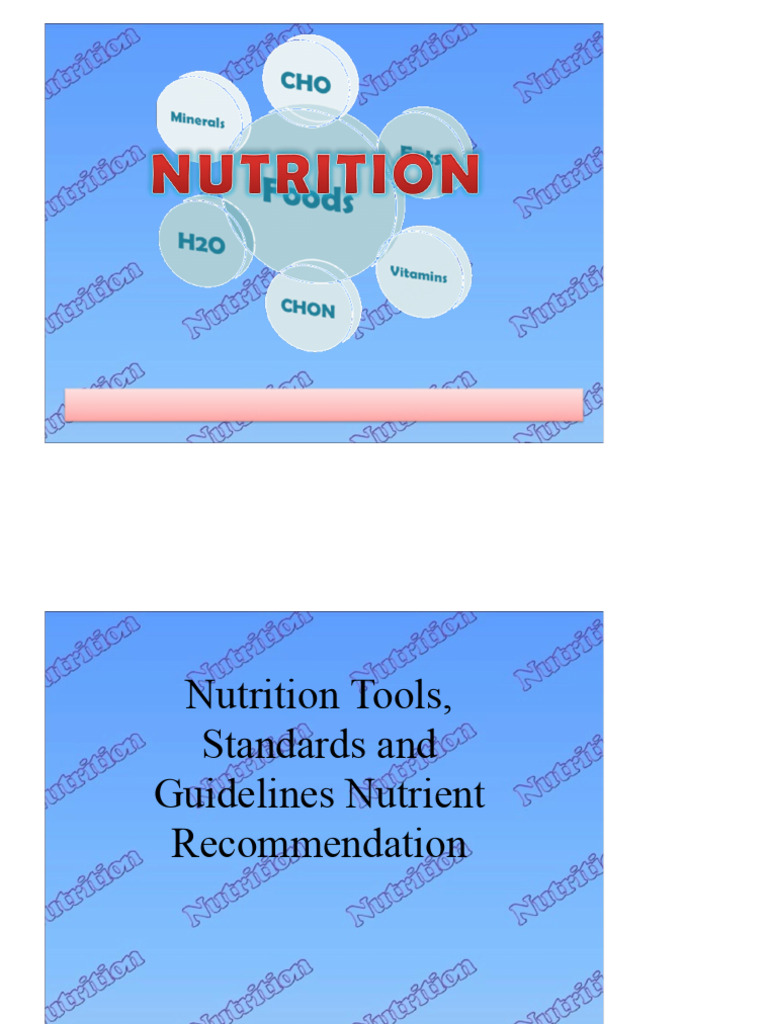 PPT+ +SOST+ +Nutrition+Tools+Standards+and+Guidelines+Nutrient ...