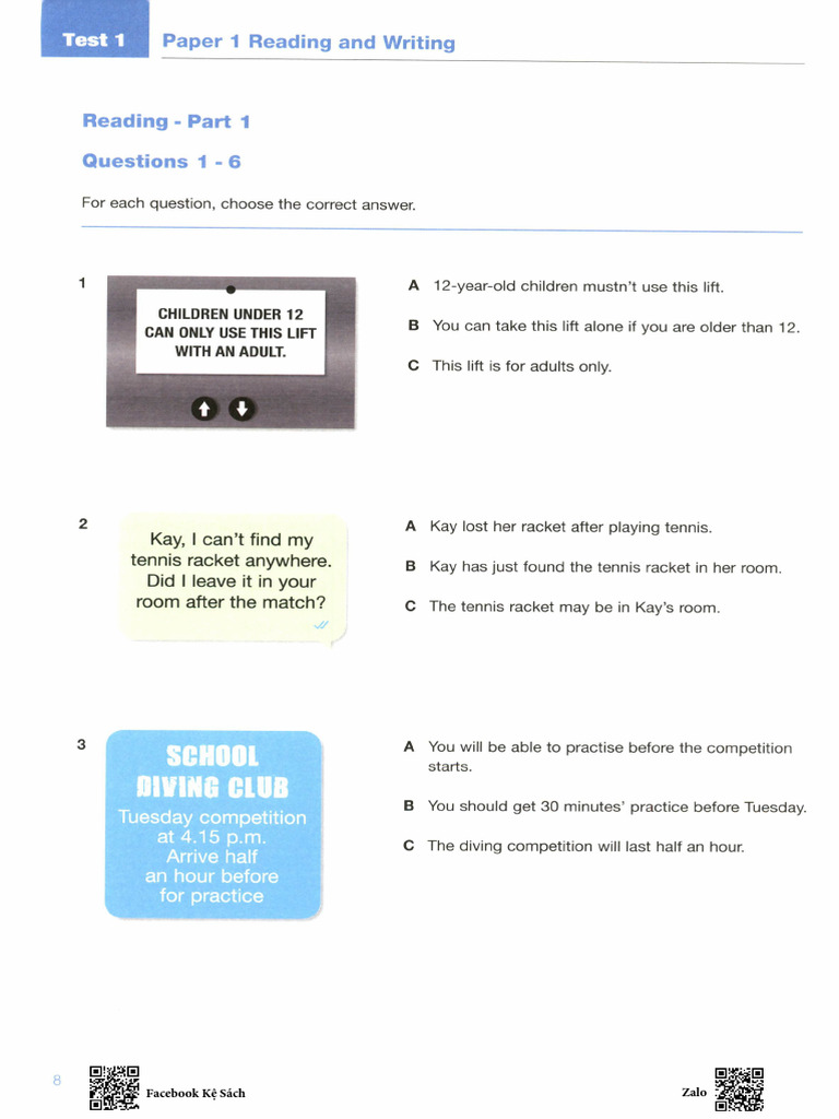 English For Schools Practice Test-8-15 | PDF