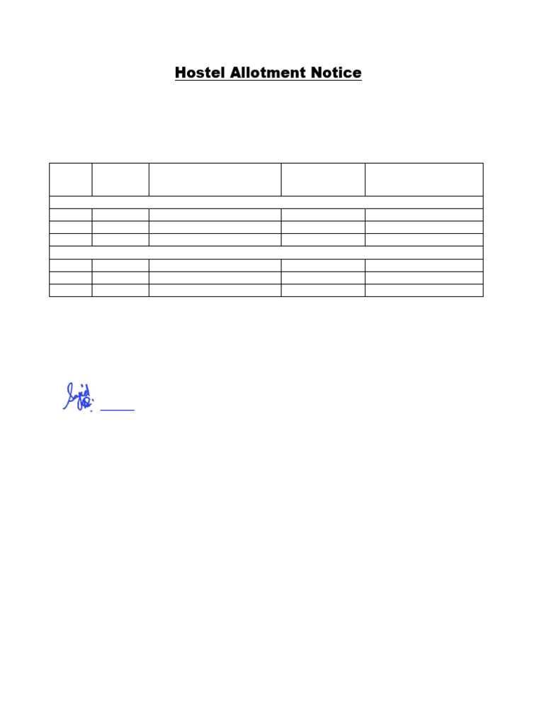 03 00 AG Notice Hostel Allotments 1 | PDF