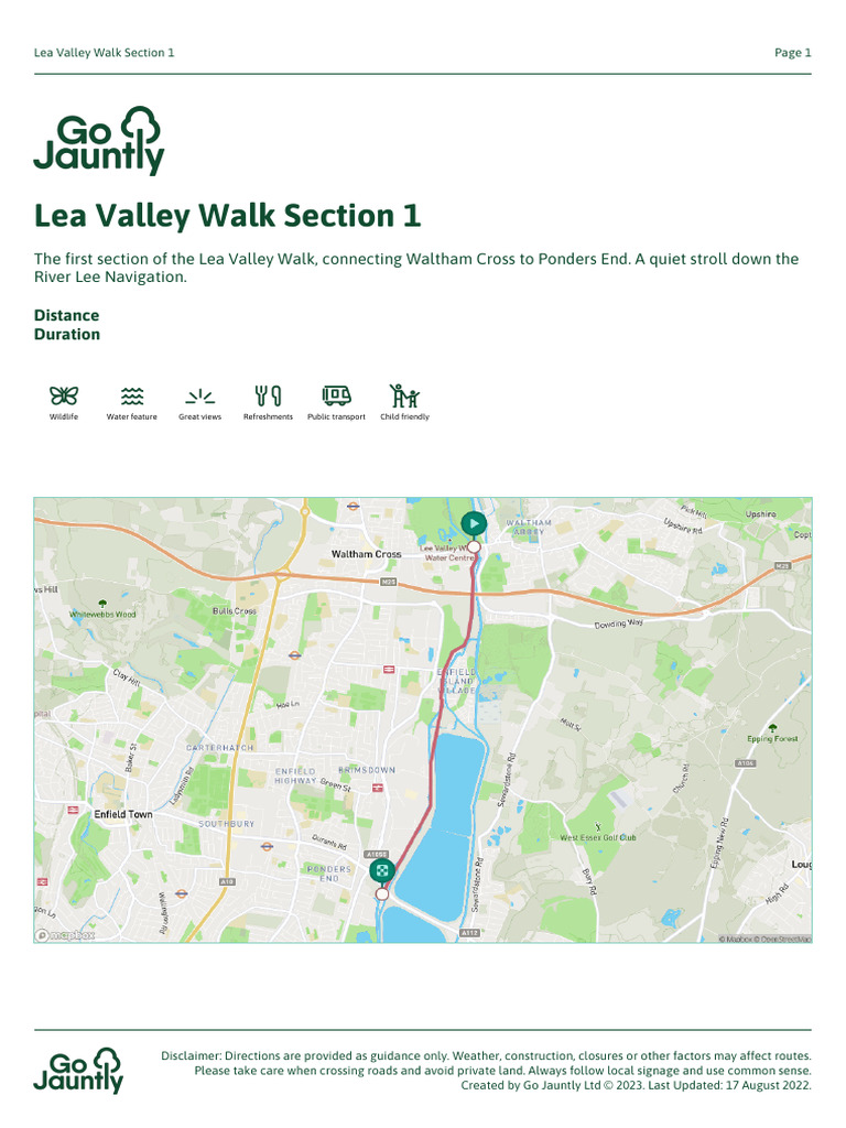 Lea Valley Walk Section 1 | PDF