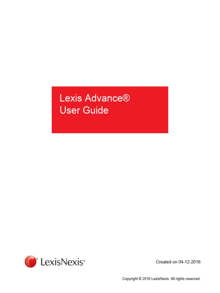 Lexis Advance User Guide | PDF