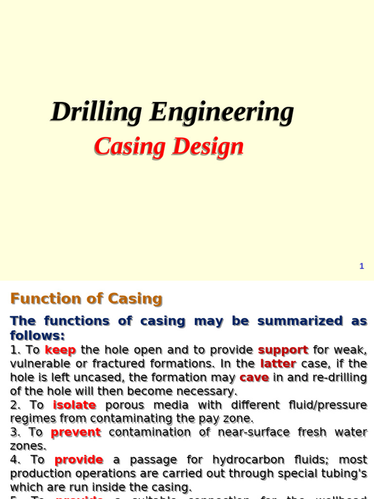 Principal of Oil and Gas (Casing) | PDF | Casing (Borehole) | Materials