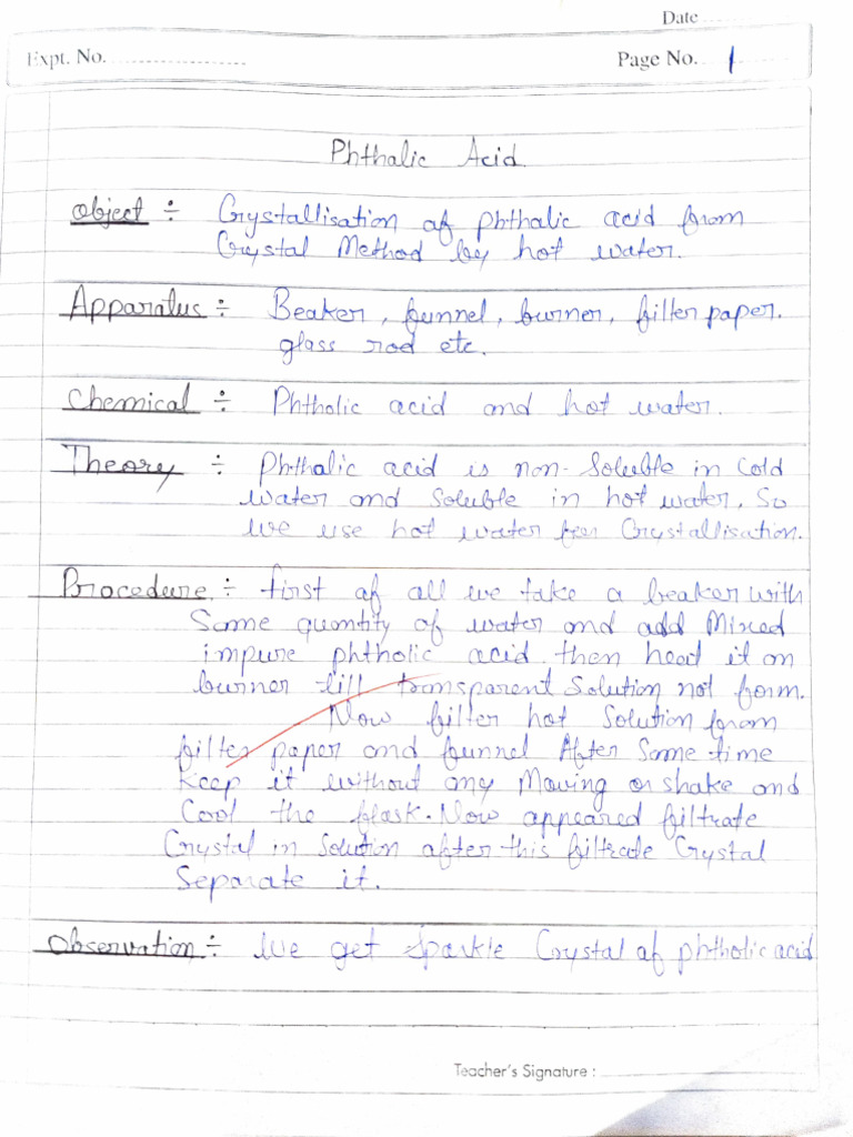 (English Medium) Chemistry Practical Record | PDF