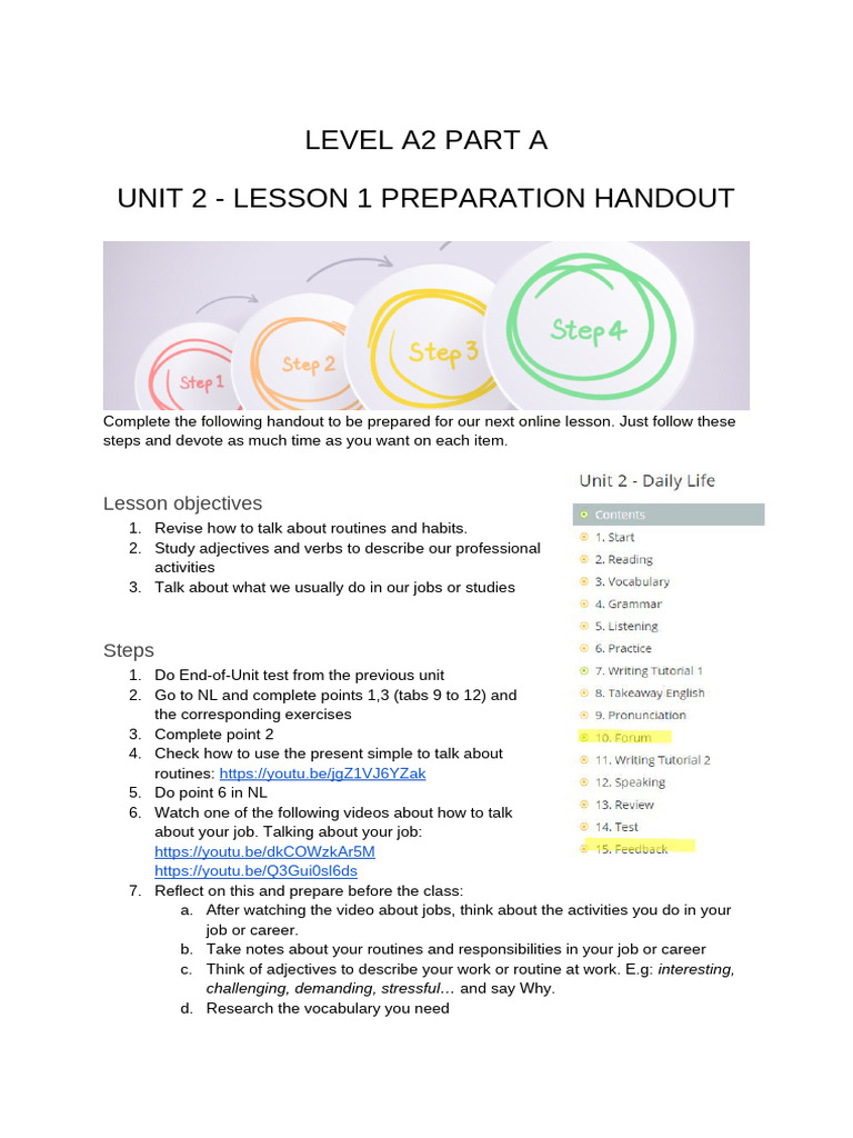 SG A2 A - Unit 2 Lesson 1 | PDF