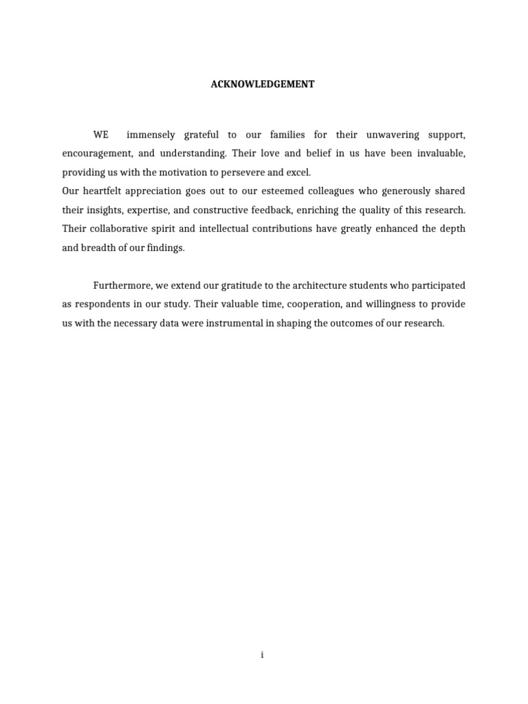 ACKNOWLEDGEMENT | PDF