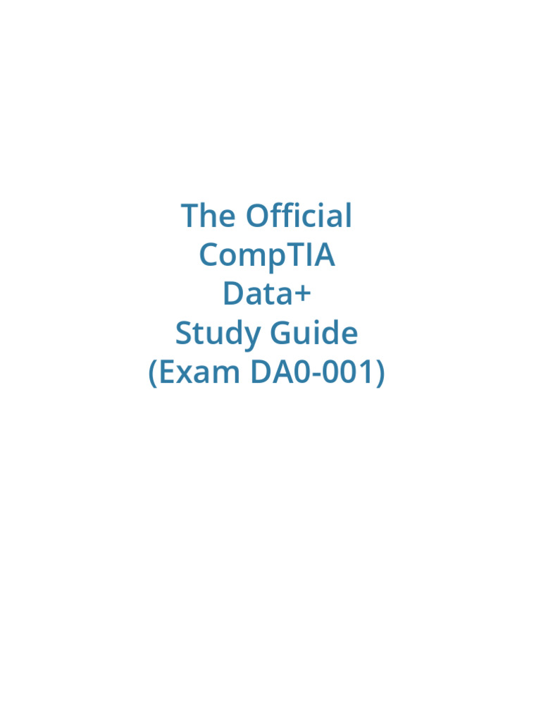 Data Studyguide Da0-001 Samplelesson | PDF