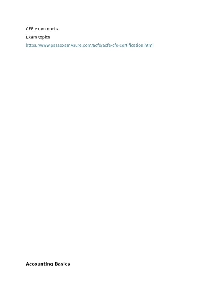 CFE Exam Notes | PDF