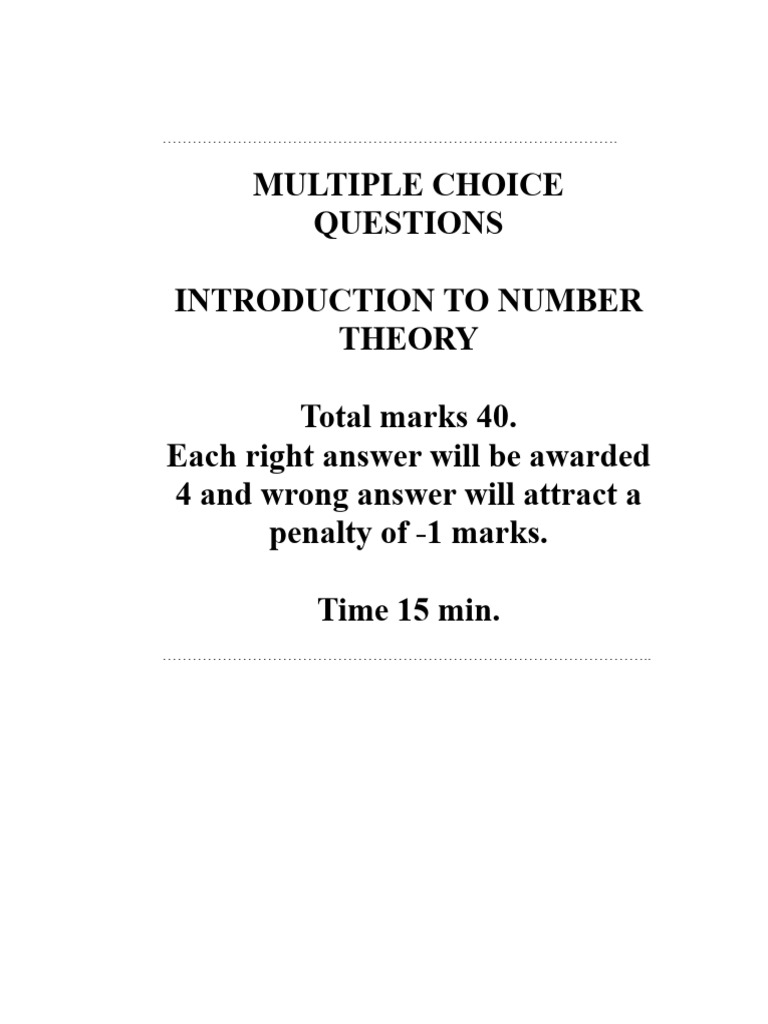 Number Theory Solution | PDF