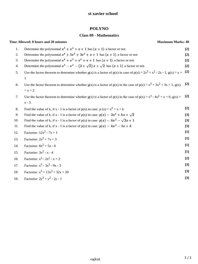 Polynomial 2.3 | PDF