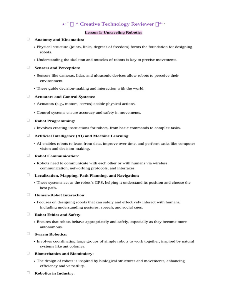 Creative Tech - 1st Quarter All Lessons Reviewer - Alon | PDF