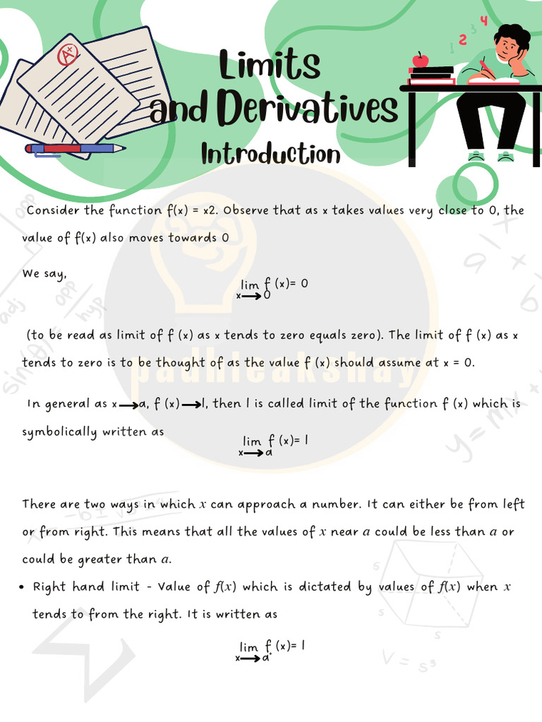 Limits and Derivative | PDF