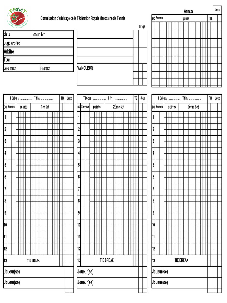 Feuille de Match | PDF