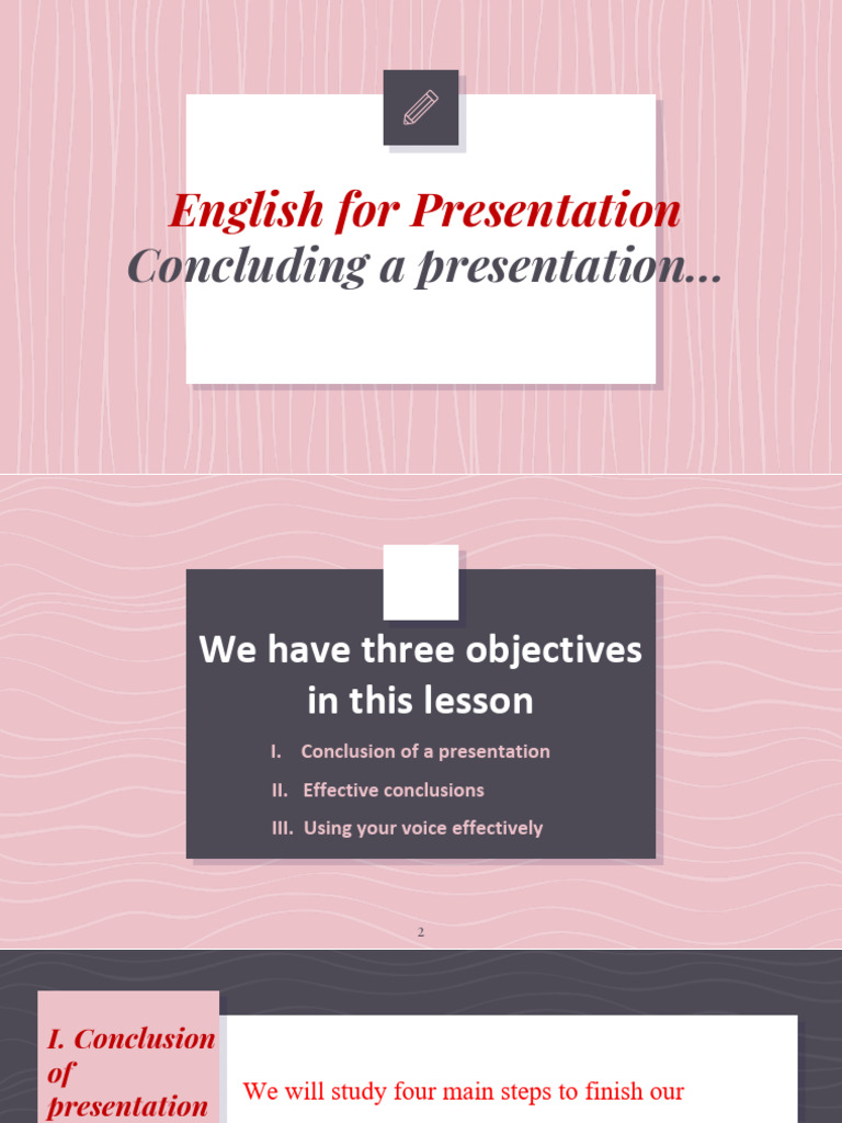 B5 Lesson 5 Presentation. Concluding A Presentation | PDF