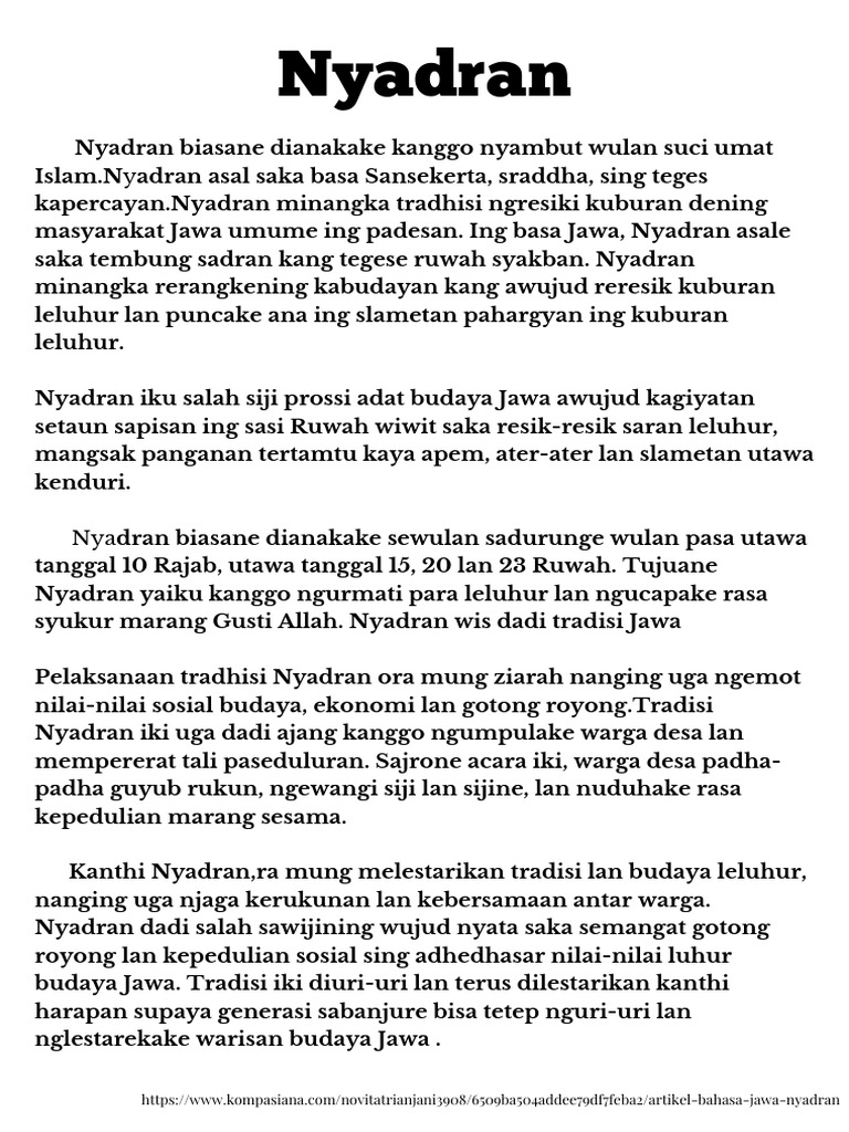 Nyadran | PDF