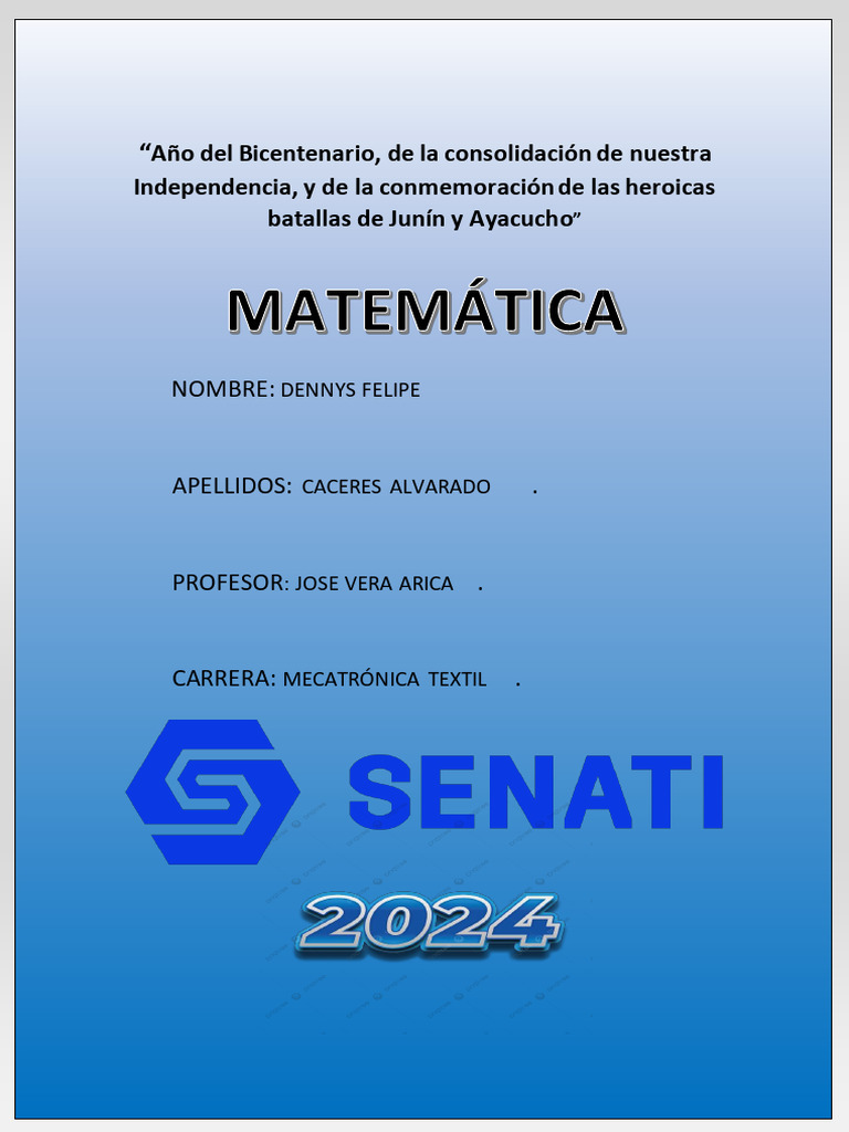Entregable 03, Caceres Alvarado, Matematica | PDF