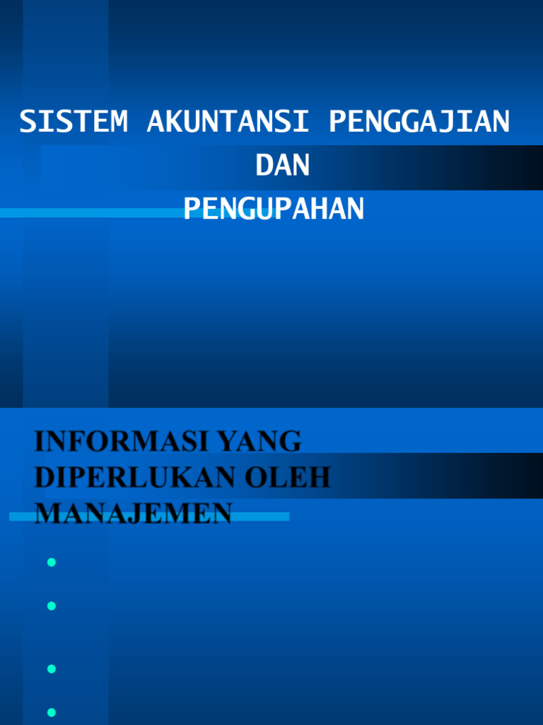 Sistem Akuntansi Penggajian Dan Pengupahan | PDF