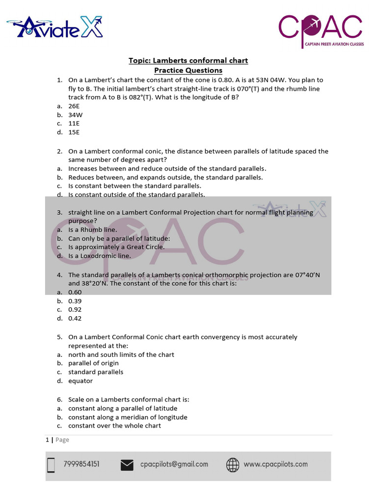 Lambert's Conformal Chart | PDF