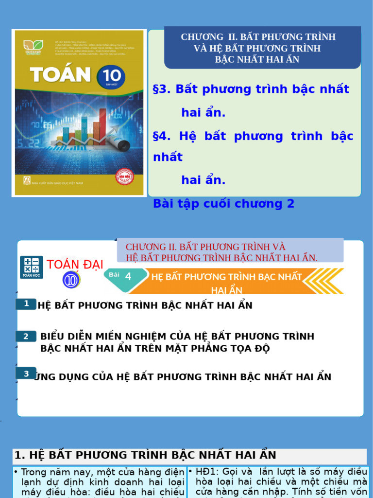Ga PP Toan 10 KNTT Bai 4 c2 He Bat Phuong Trinh Bac Nhat Hai An | PDF