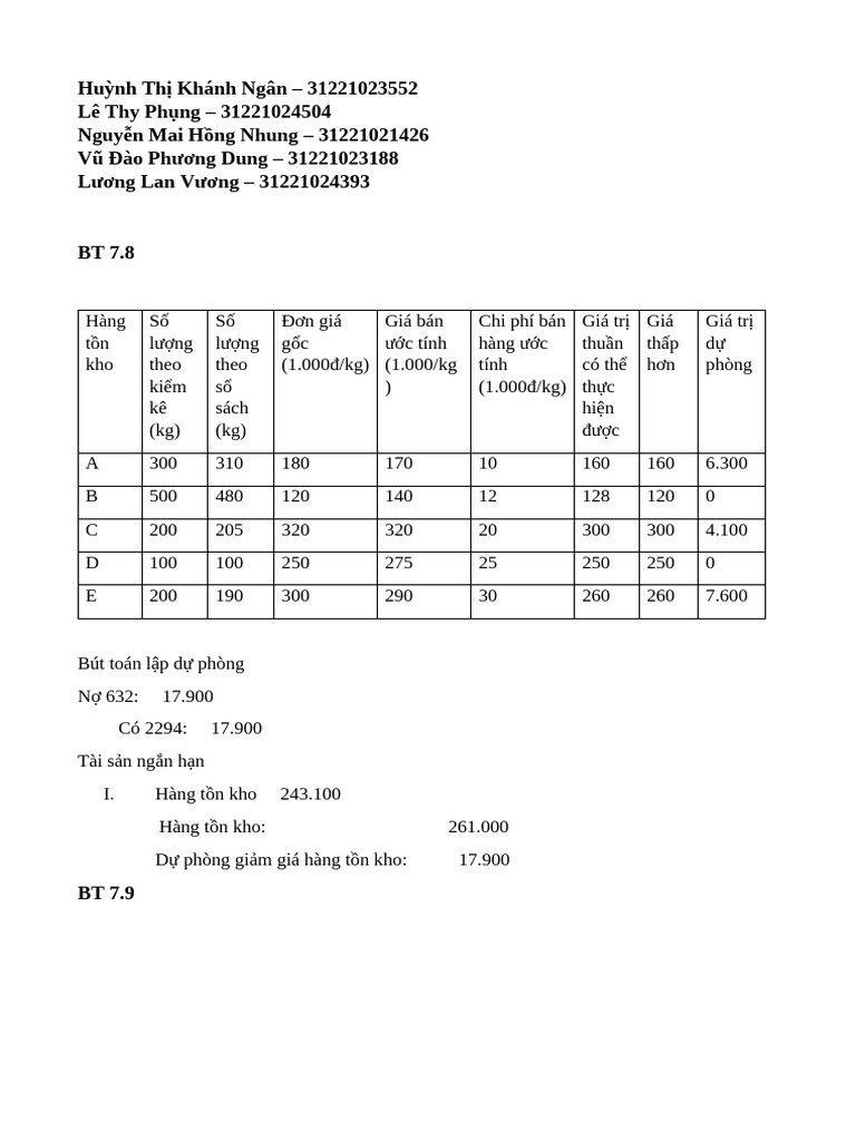 kttc1 BTC6,7 | PDF | Vietnamese People