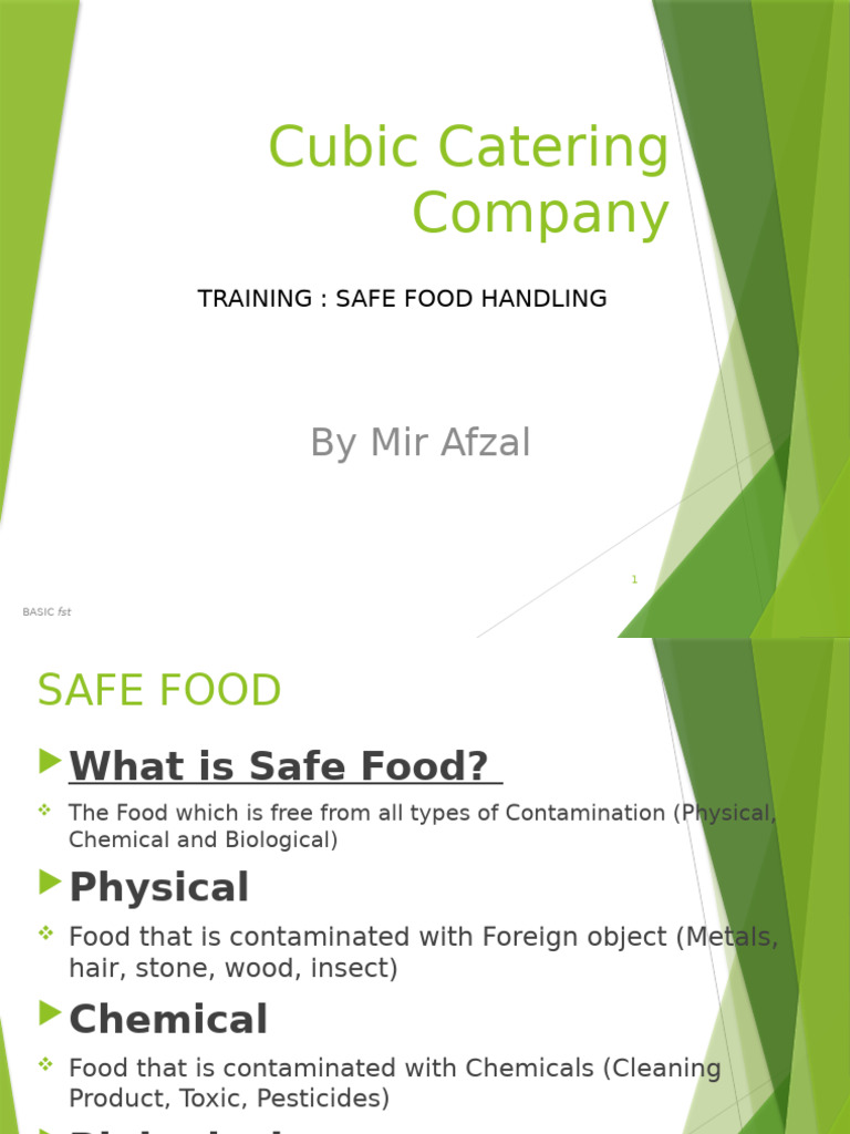 Safe Food Handling | PDF