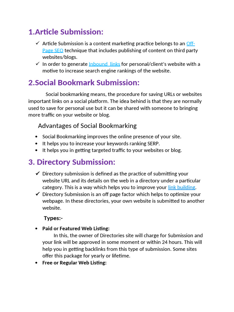 1.article Submission:: Advantages of Social Bookmarking | PDF | Computers